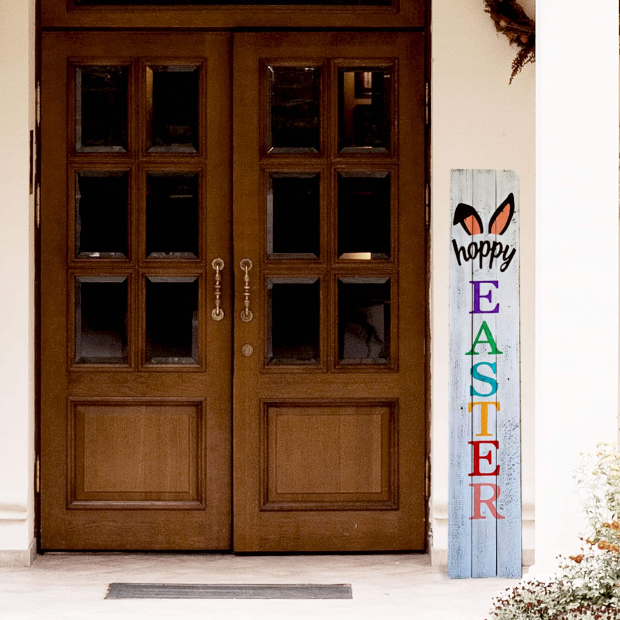 Hoppy Easter Sign for Front Porch 5 feet - Made with Real Rustic ...