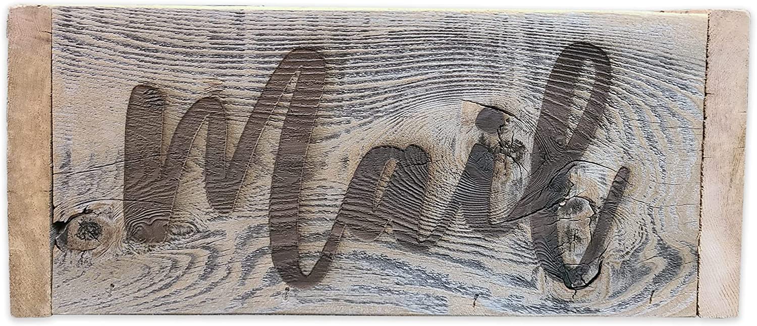 Rustic Reclaimed Wood Box for Mail - Laser engraved box (Large, Rustic ...