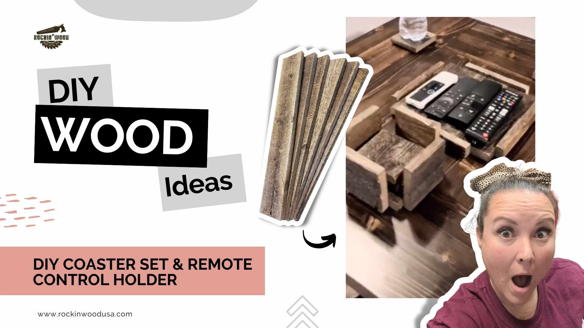 DIY Coaster set and a Remote control holder | DIY Wood Idea