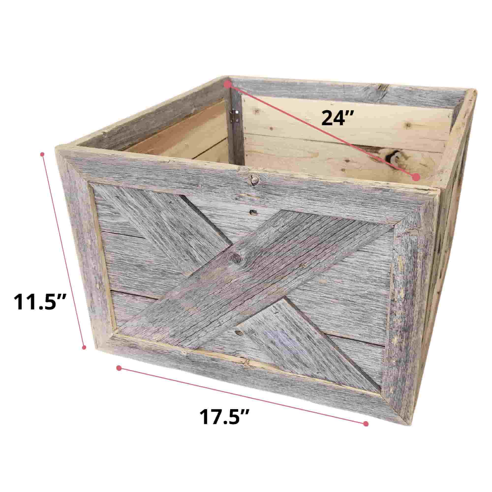 Barnwood Christmas Tree Box - Tree Collar décor