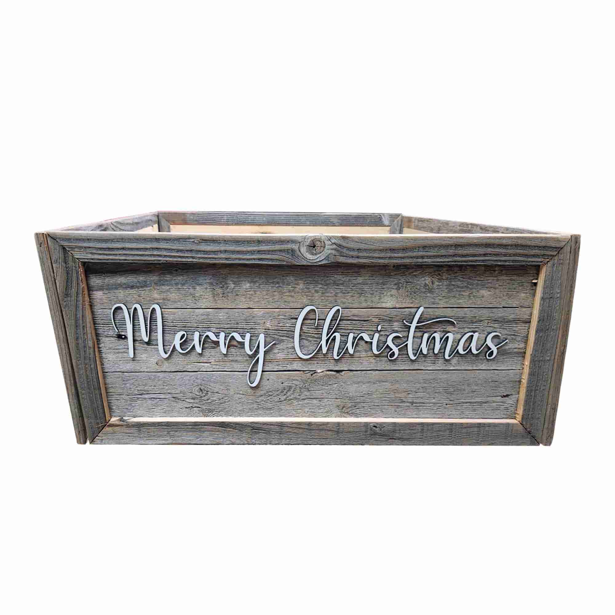 Barnwood Christmas Tree Box - Tree Collar décor