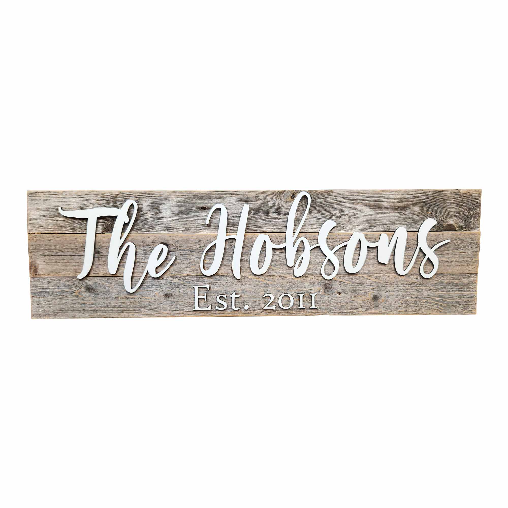 Customized Family Name Wood sign - Perfect for wedding gift - Rockin' Wood