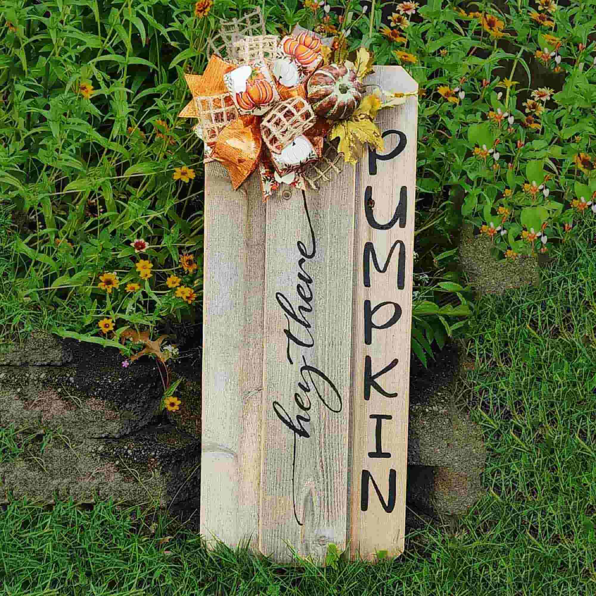 Rustic Blank Pumpkin Signs for fall porch decor (Ready to customize)