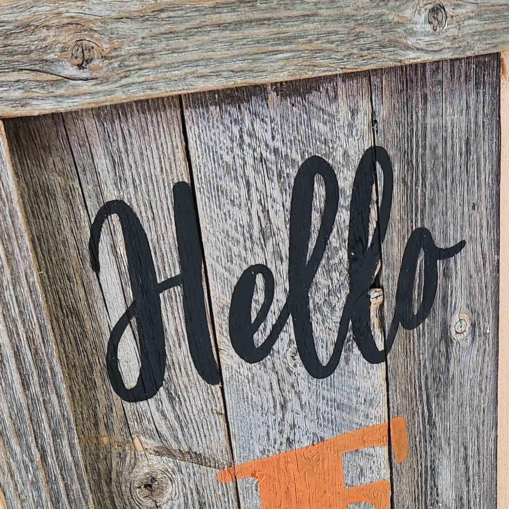 Hello Fall Sign for front porch or hanging decor - Rockin' Wood