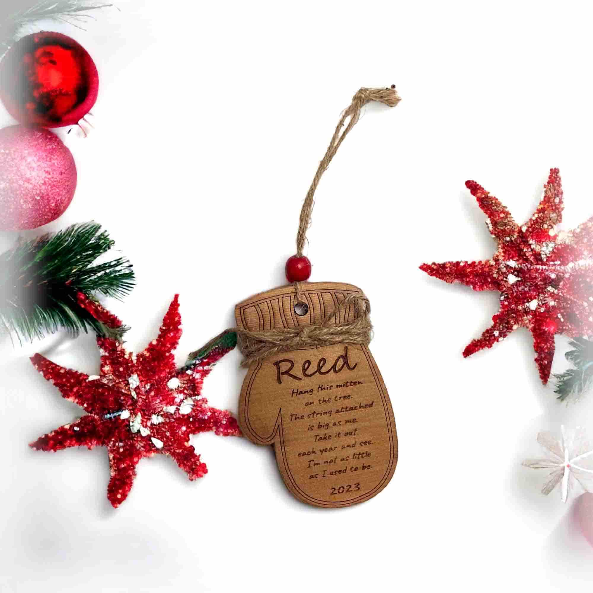 Christmas Ornament MAXORA Personalized Mitten Family Of 14 Christmas ...