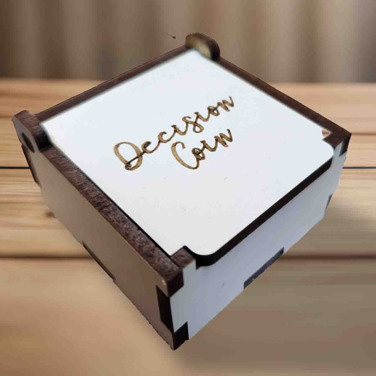 Customized Decision Coin Made from Real Rustic Wood - Rockin' Wood