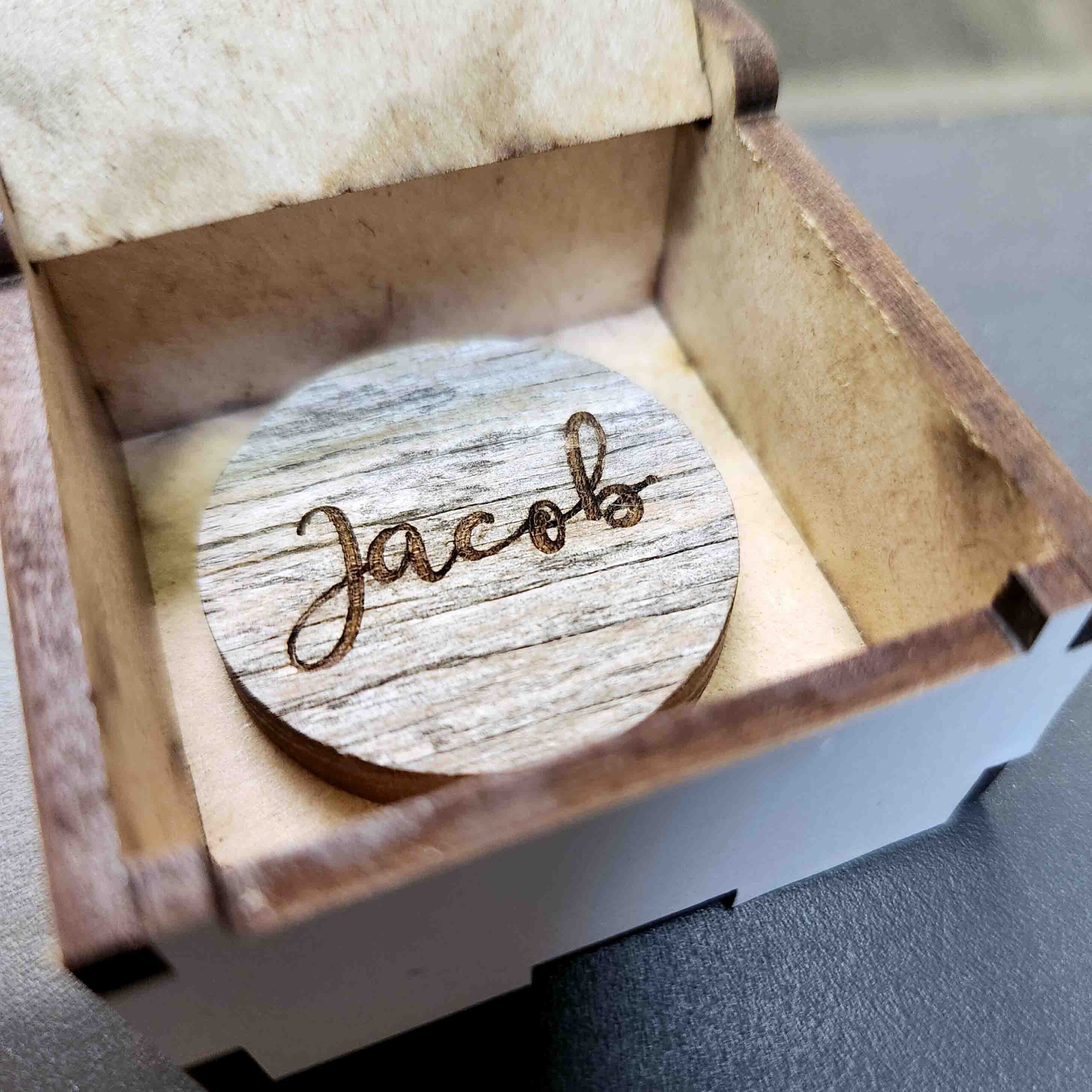 Customized Decision Coin Made from Real Rustic Wood - Rockin' Wood