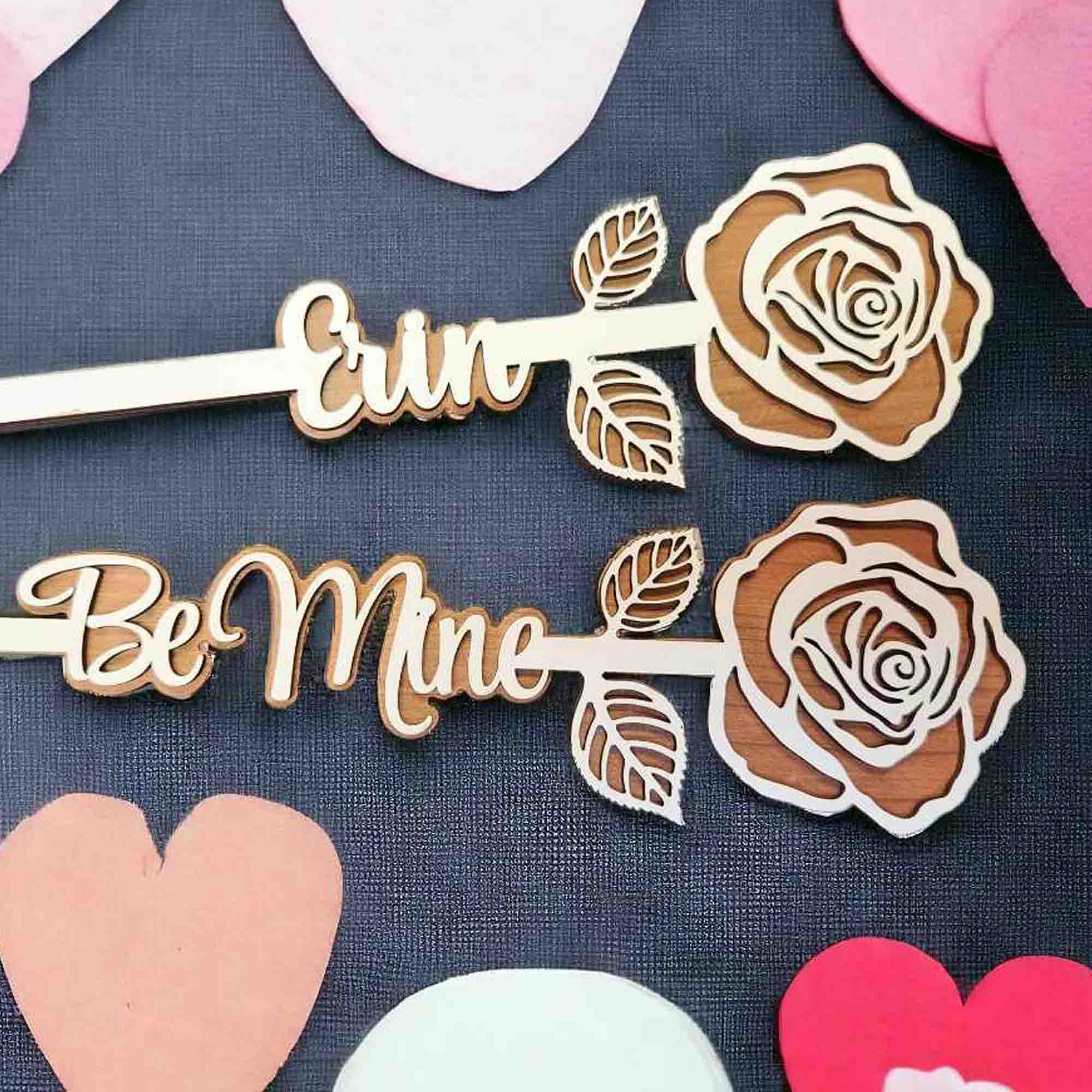 Customized Rose Gift Idea (reclaimed wood) - Rockin' Wood