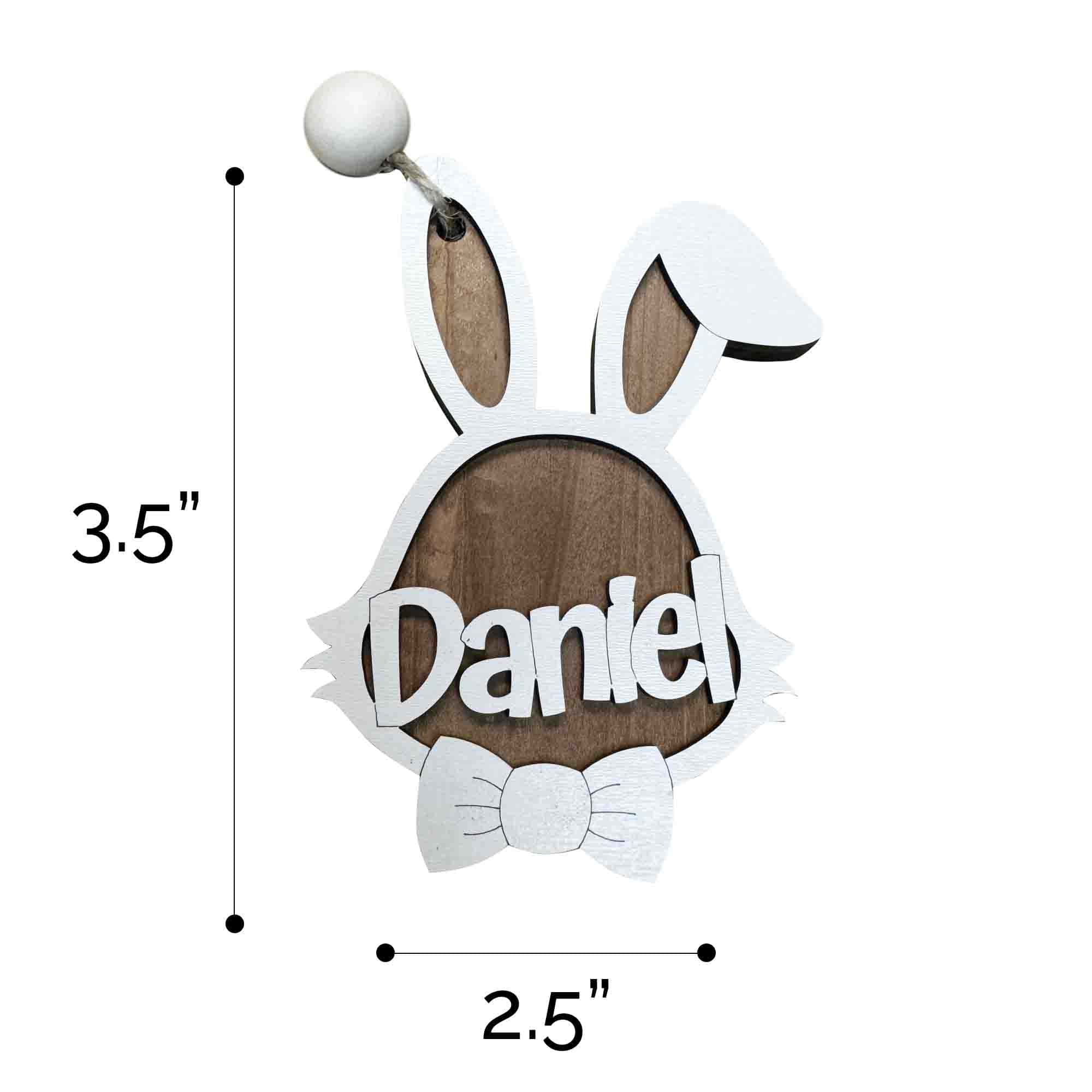 Customized Easter Bunny Name Tags - Rockin' Wood