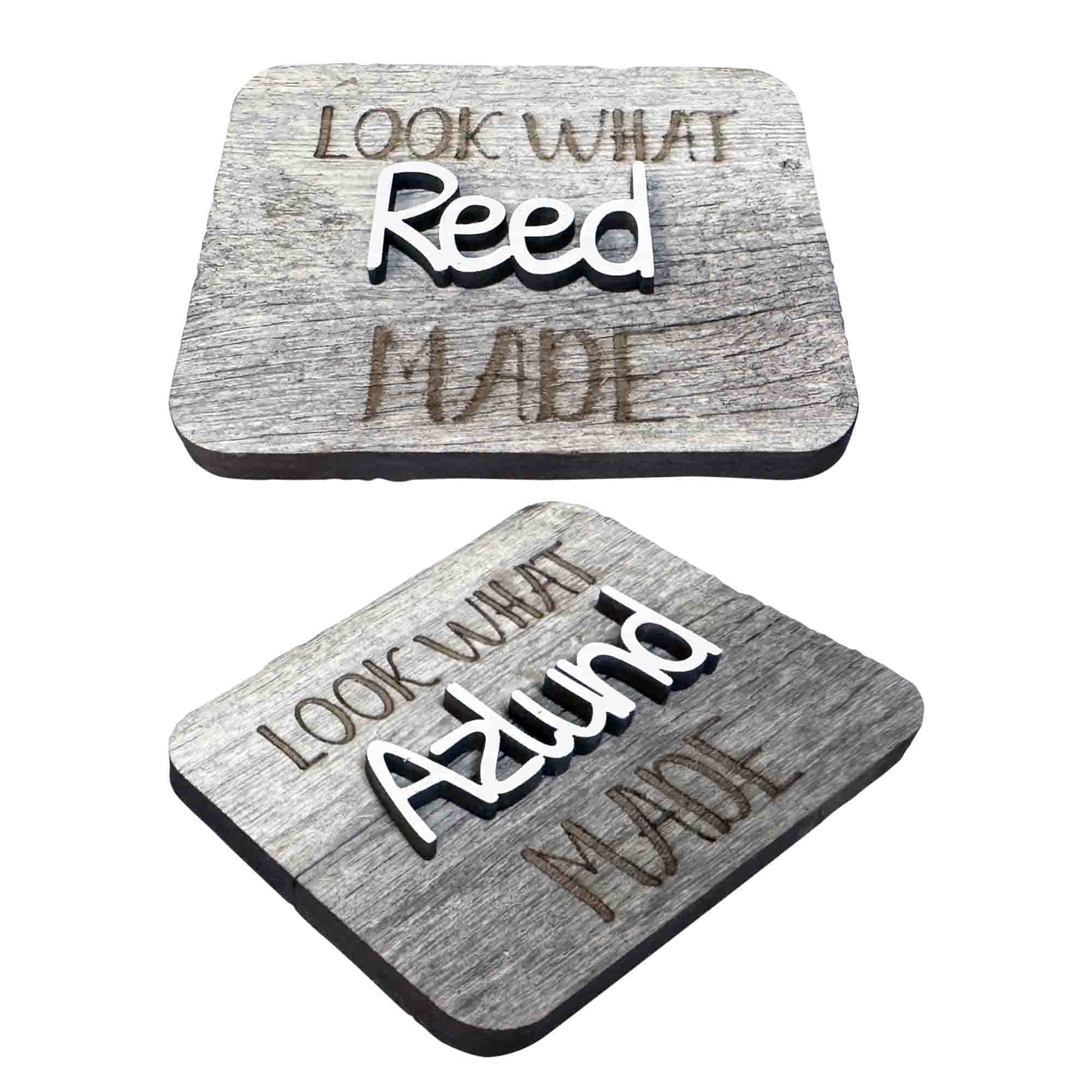 Customized Look What I Made Magnets - Rockin' Wood