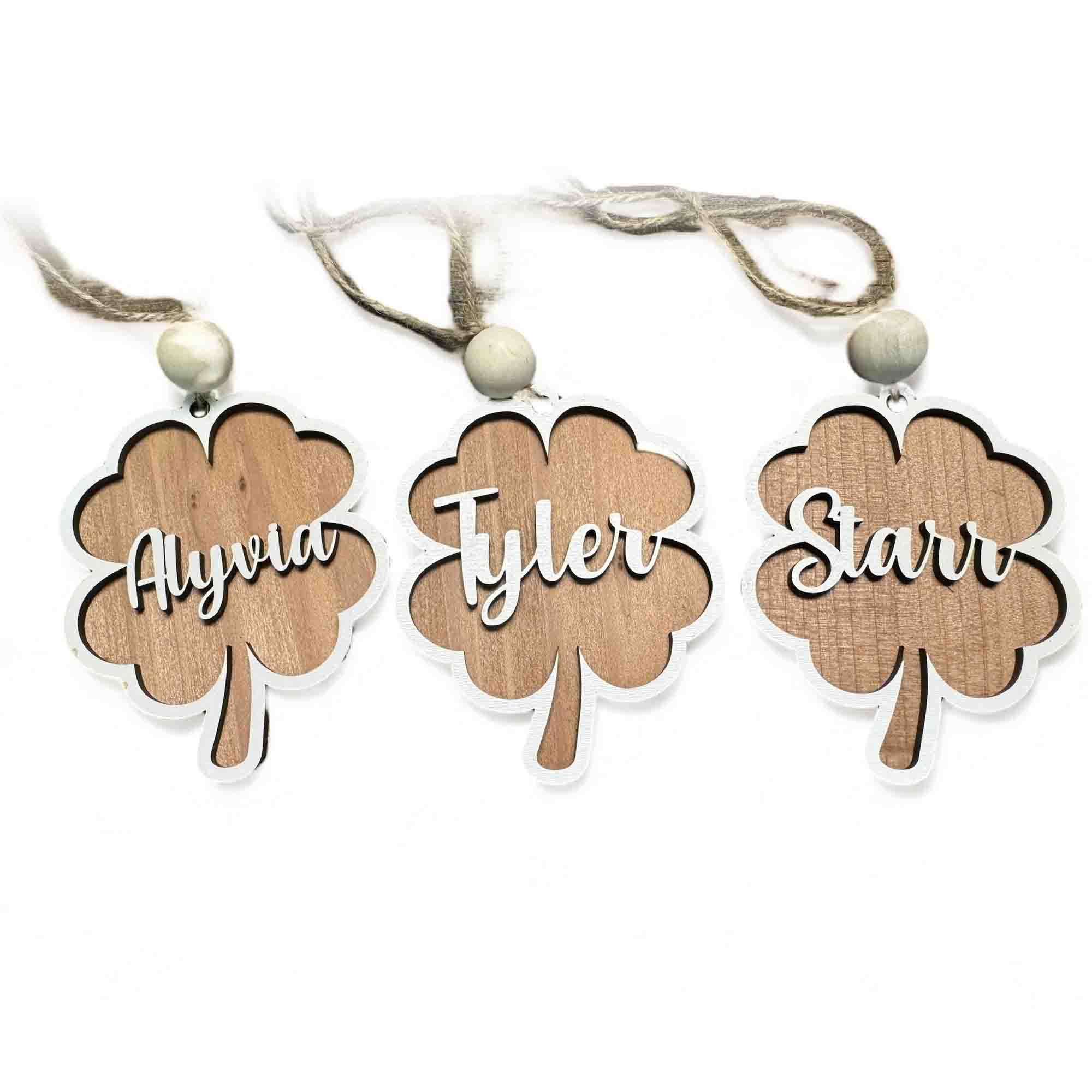 Customized Shamrock Clover Tags for St. Patrick’s Day made from ...