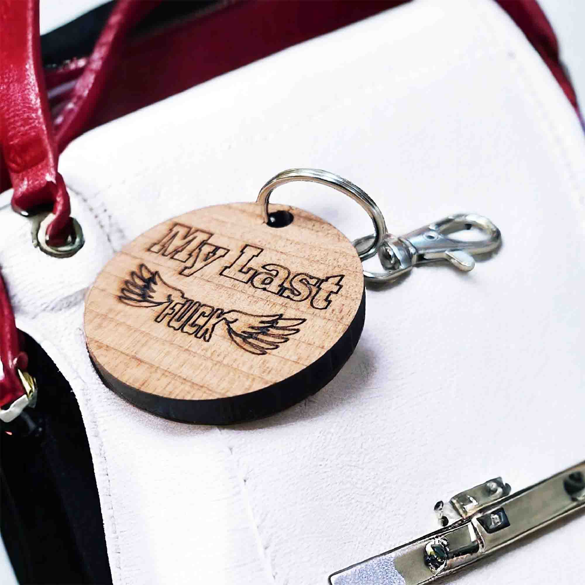 Customized Last Flying Eff Keychain Charm - Rockin' Wood