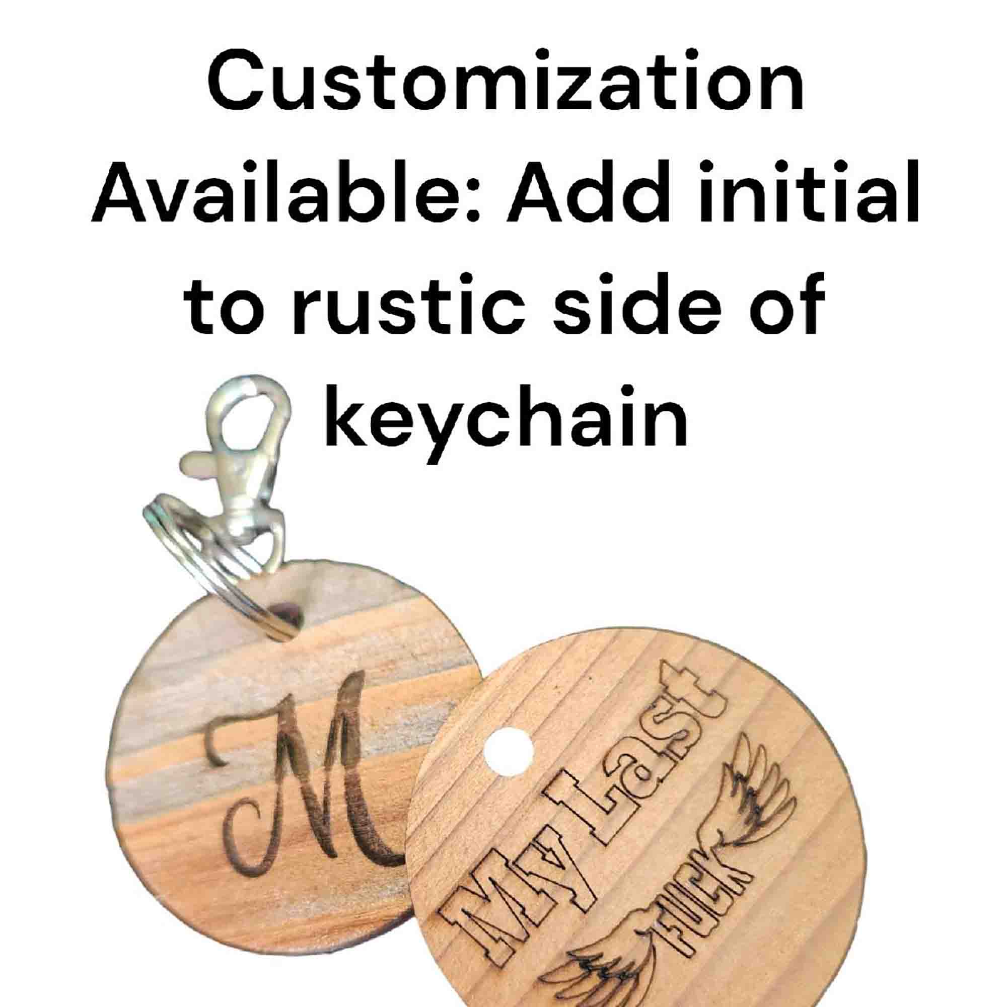Customized Last Flying Eff Keychain Charm - Rockin' Wood
