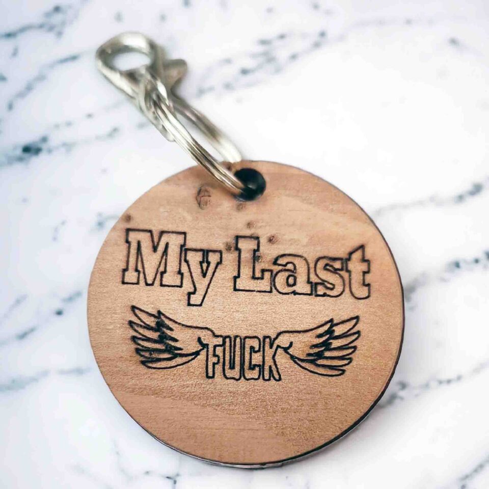 Customized Last Flying Eff Keychain Charm - Rockin' Wood