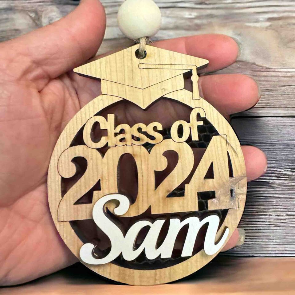 Customized Graduation Car Charm, Gift for Graduate (Year and Name ...