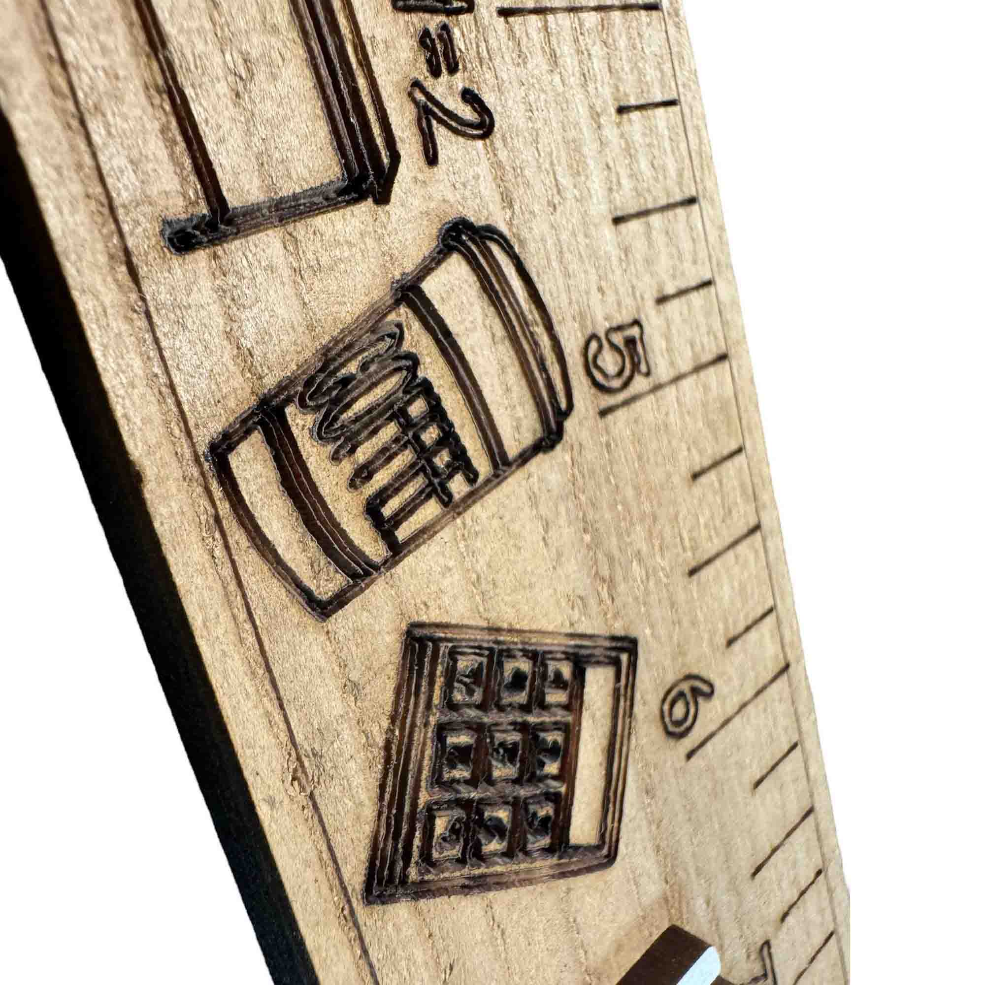 Customized Teacher Appreciation Gift Ruler - Rockin' Wood