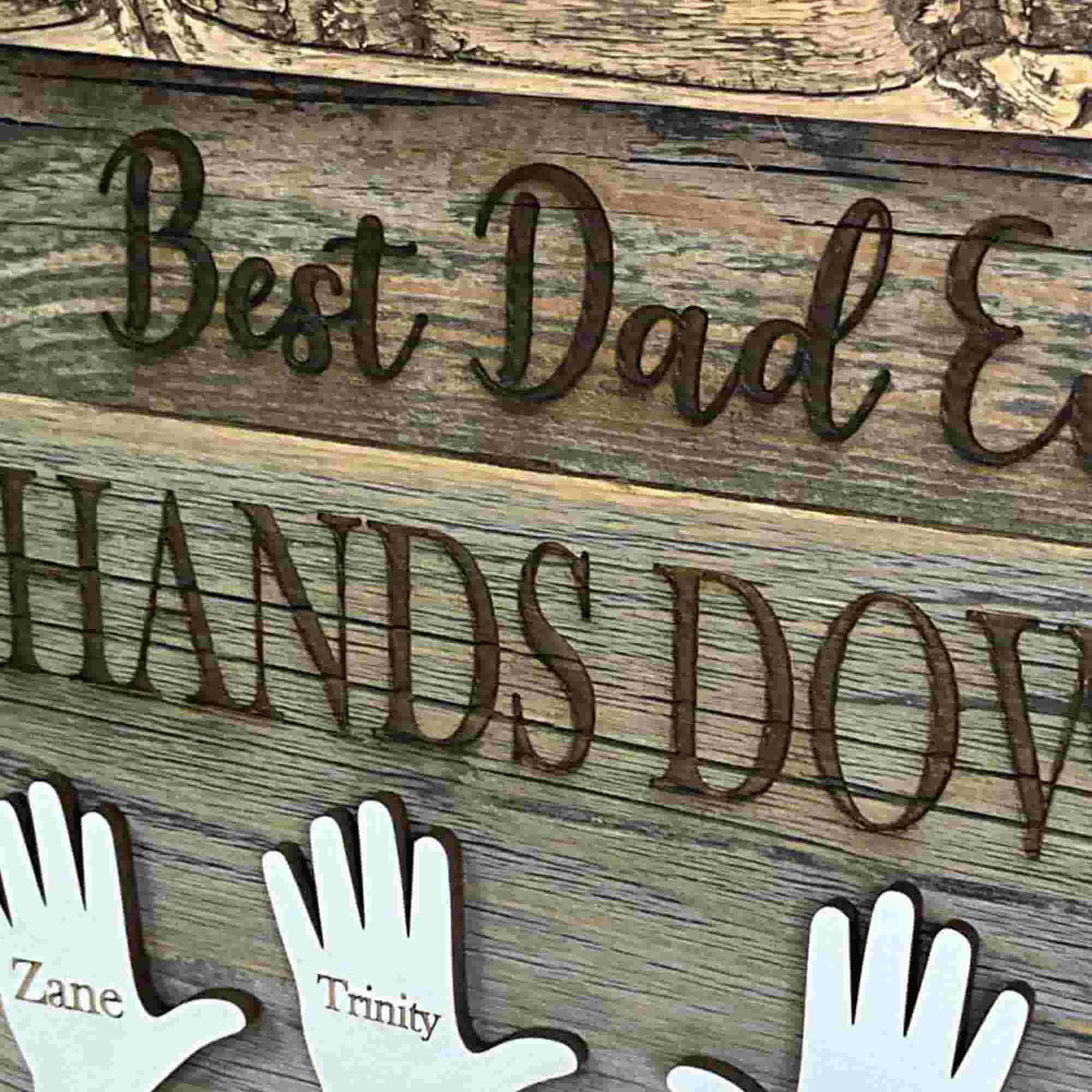 Customized Best Dad Ever Sign with Kids' names (Father’s Day Gift ...