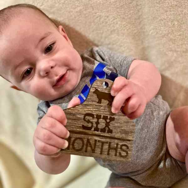 Baby Month Milestones Cattle Tag Designs (Engraved) - Rockin' Wood